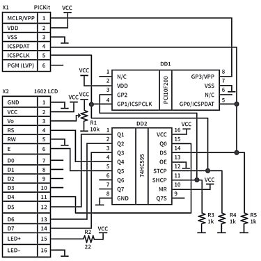 1602 Character LCD - Part 20 Microcontroller Basics (PIC10F200) - Electronics Tutorials ...