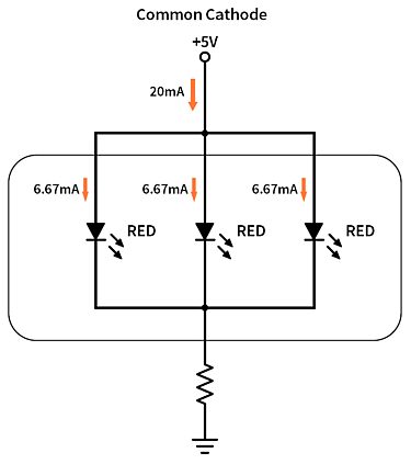Using One Resistor on Common Anode RGB LED | CircuitBread