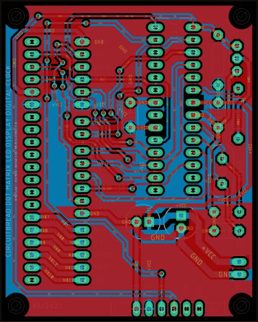 Dot Matrix LED Display Digital Clock - Part 3 -… | CircuitBread