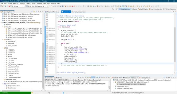 Renesas RL78 - 8. 16x2 Character Liquid Crystal… | CircuitBread