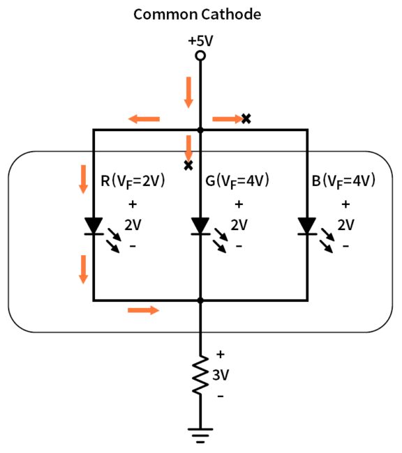 Using One Resistor on Common Anode RGB LED | CircuitBread
