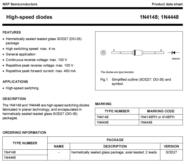 Diode Data Sheet Interpretation - Electrical Engineering Textbooks ...