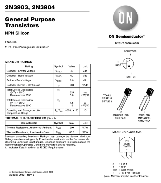 BJT Data Sheet Interpretation - Electrical Engineering Textbooks ...