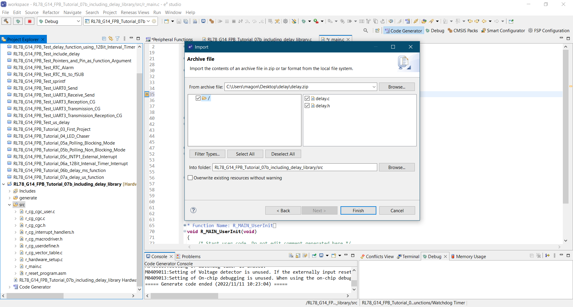 Renesas RL78 - 7. microsecond Delay Function using the… | CircuitBread