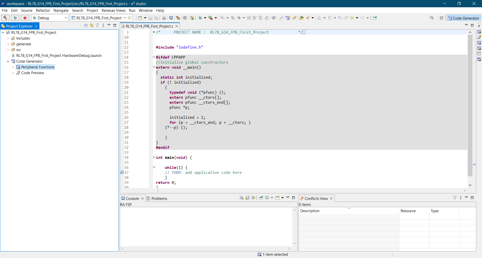 Renesas RL78 - 3. First Project - Electronics Tutorials | CircuitBread